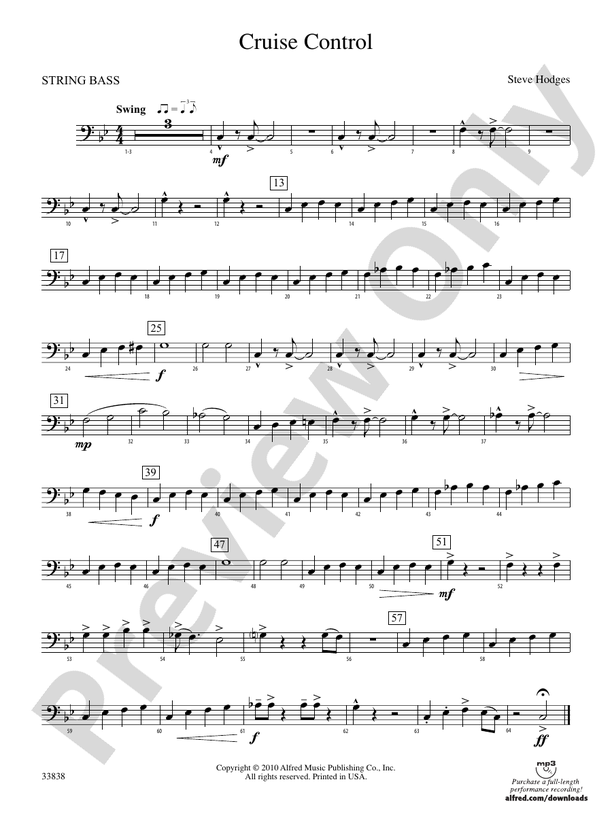 Cruise Control: (wp) String Bass: (wp) String Bass World Part - Digital Sheet Music Download