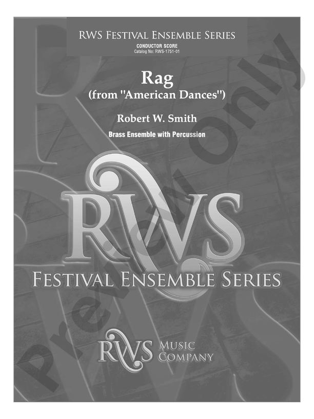Rag - From American Dances: Score: Brass with Percussion Score: Robert ...