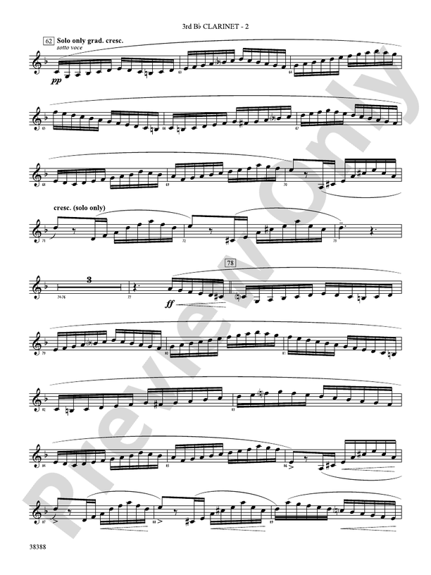 Napoli: 3rd B-flat Clarinet: 3rd B-flat Clarinet Part - Digital Sheet Music Download