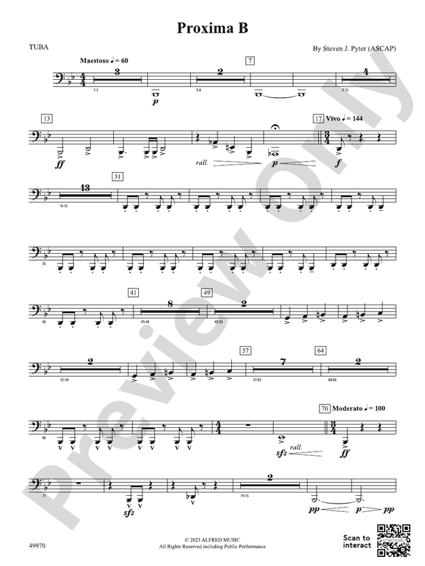 Proxima B: Tuba: Tuba Part - Digital Sheet Music Download