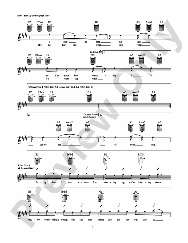Soak Up the Sun: Guitar TAB: Sheryl Crow - Digital Sheet Music Download
