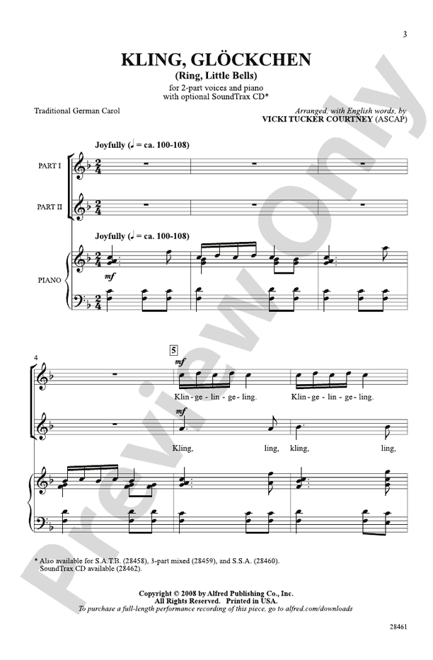 Kling, Glockchen (Ring, Little Bells): 2-Part Choral Octavo - Digital ... Kling, Glockchen (Ring, Little Bells): 2-Part Choral Octavo - Digital ...