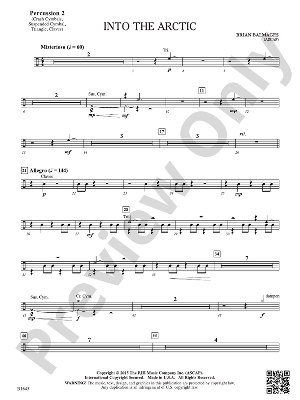 Into the Arctic: Percussion 2: Percussion 2 Part: Brian Balmages ...