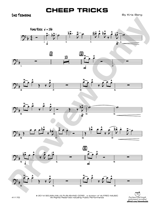 Cheep Tricks: 2nd Trombone: 2nd Trombone Part - Digital Sheet Music Download