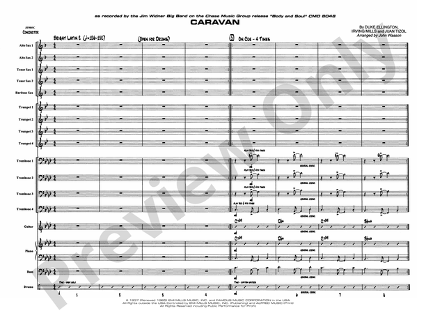 Caravan: Score: Jazz Ensemble Score - Digital Sheet Music Download