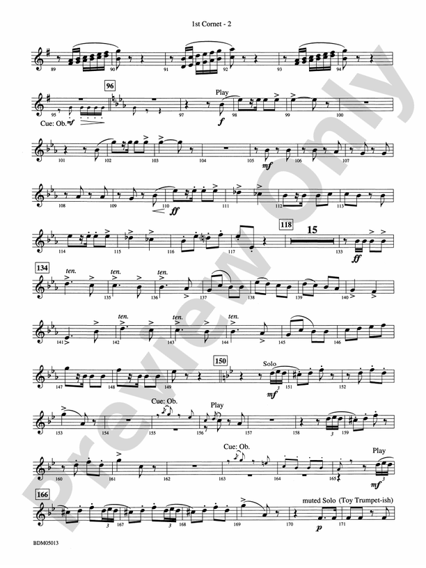 Pineapple Poll (Suite from the Ballet): 1st B-flat Cornet: 1st B-flat ...