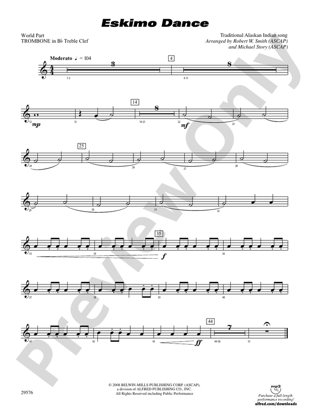 Eskimo Dance: (wp) 1st B-flat Trombone T.C.: (wp) 1st B-flat Trombone T ...