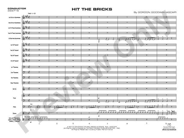 Hit the Bricks: Score: Jazz Ensemble Score - Digital Sheet Music Download