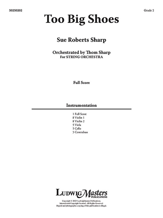 Too Big Shoes: String Orchestra Conductor Score: Sue Roberts Sharp ...