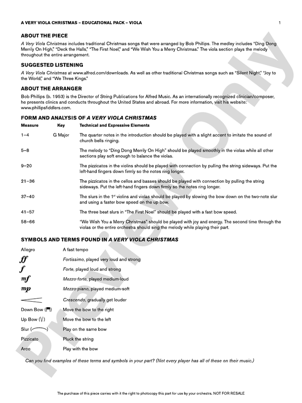 A Very Viola Christmas: Viola Educational Pack: Viola Educational Pack ...