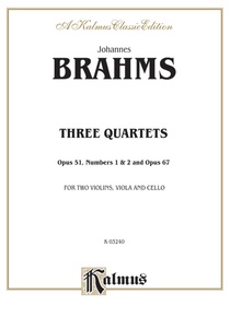 Brahms: Three String Quartets, Op. 51, Nos. 1 & 2, Op. 67: String Quartet, Op. 67 (Cello) Part ...
