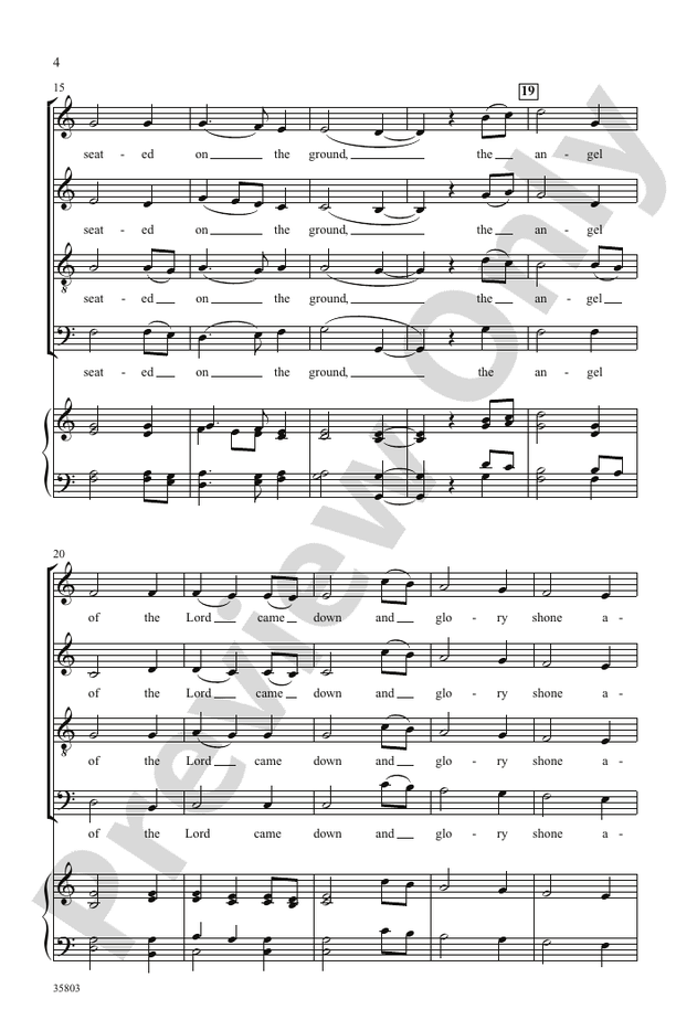 While Shepherds Watched Their Flocks: SATB, a cappella Choral Octavo ...