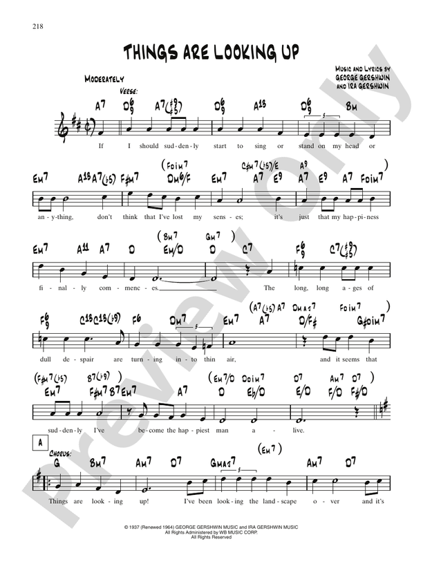 Things Are Looking Up: Guitar: George Gershwin - Digital Sheet Music Download
