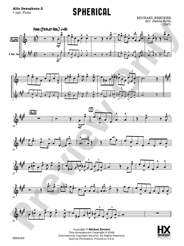 Spherical: E-flat Alto Saxophone 2 (with optional Flute): E-flat Alto ...