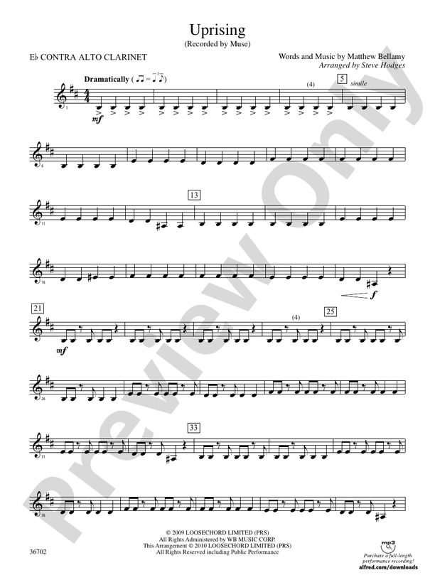 Uprising: (wp) E-flat Contrabass Clarinet: (wp) E-flat Contrabass Clarinet World Part - Digital ...