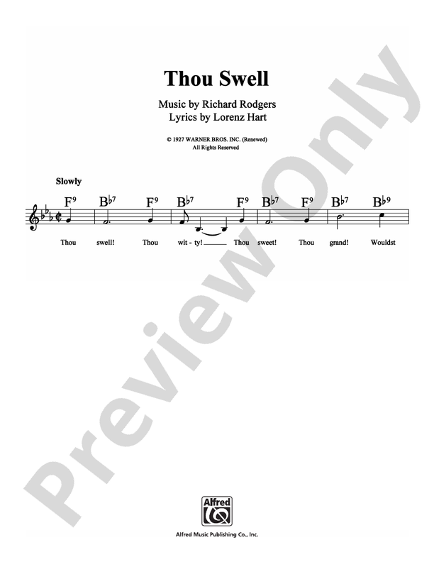 Thou Swell: Lead Sheet: Richard Rodgers - Digital Sheet Music Download