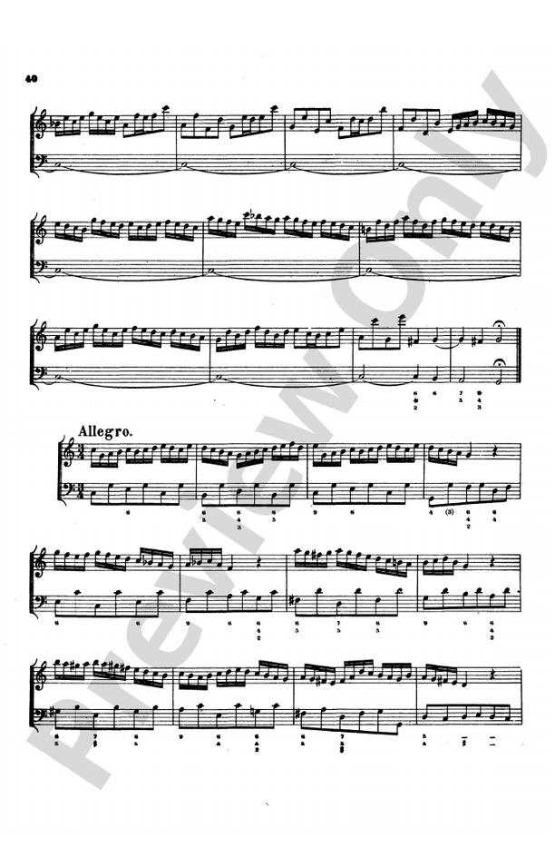 Bach: Various Works: Sonata No. 1, C Major (flute and continuo) Part ...