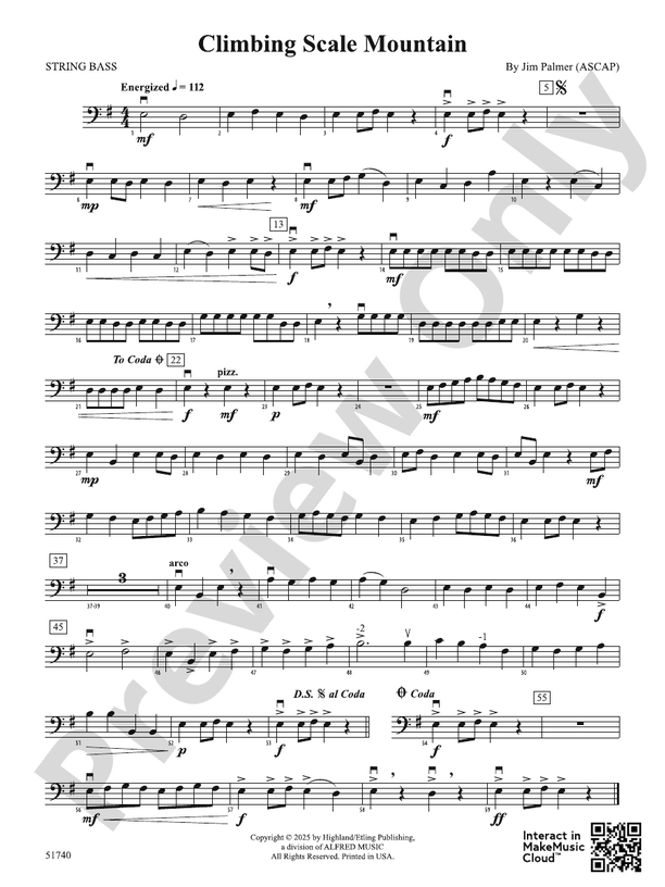 Climbing Scale Mountain: String Bass: String Bass Part - Digital Sheet ...