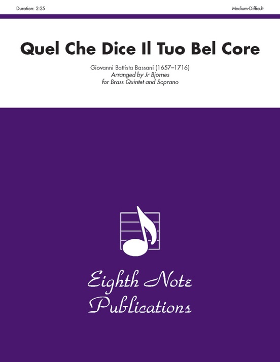 Quel Che Dice Il Tuo Bel Core: Brass Quintet Score & Parts: Giovanni ...