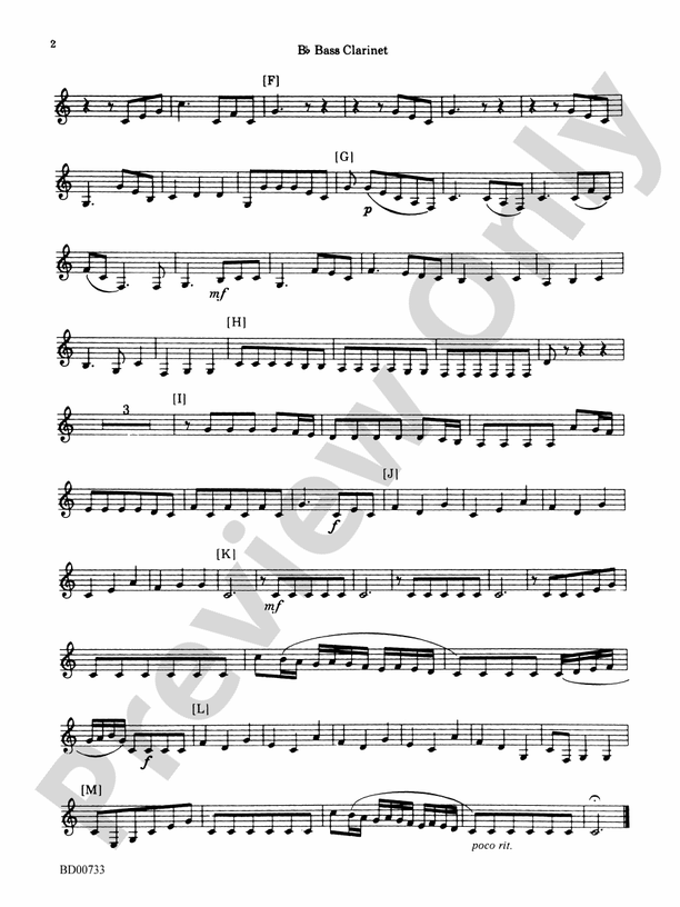 Water Music Suite: B-flat Bass Clarinet: B-flat Bass Clarinet Part - Digital Sheet Music Download
