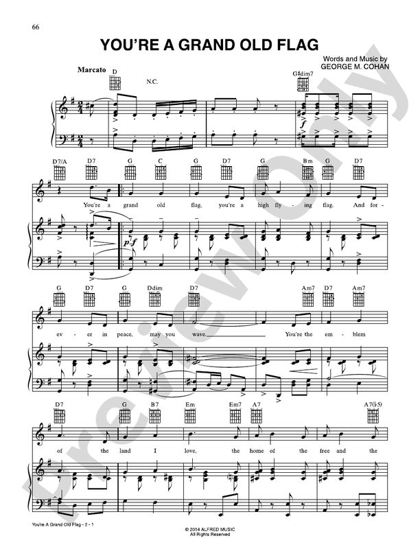 You're a Grand Old Flag: Piano/Vocal/Guitar: George M. Cohan - Digital ...