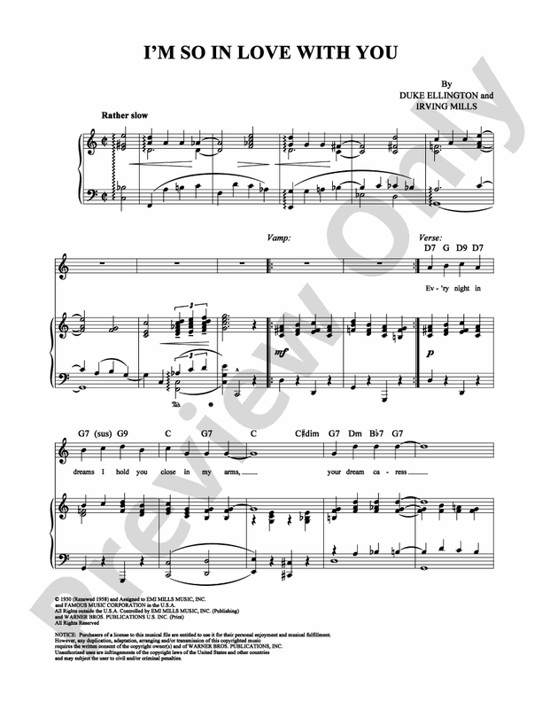 I'm So in Love with You: Piano/Vocal/Chords: Duke Ellington - Digital ...