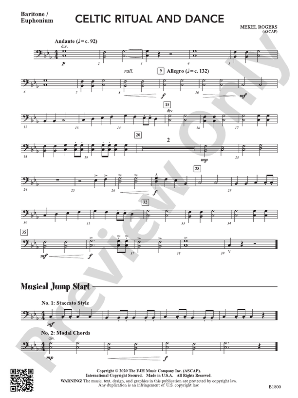 Celtic Ritual and Dance: Baritone / Euphonium: Baritone / Euphonium ...
