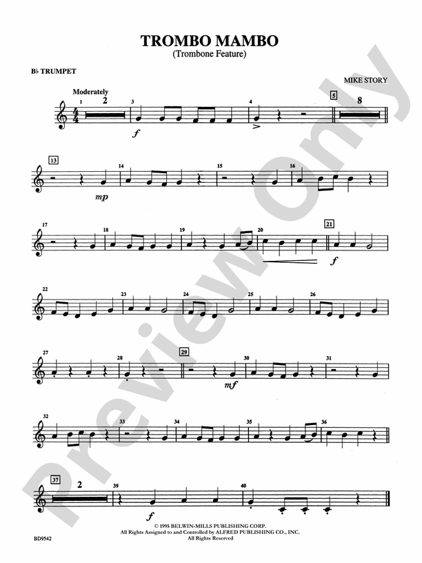 Trombo Mambo (Trombone Feature): 1st B-flat Trumpet: 1st B-flat Trumpet ...