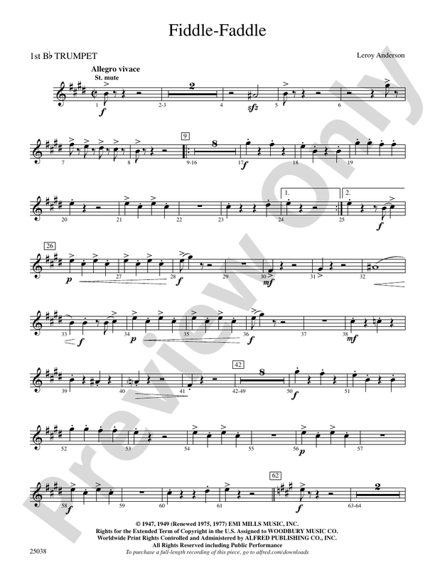 Fiddle-Faddle: 1st B-flat Trumpet: 1st B-flat Trumpet Part - Digital ...