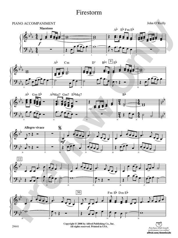 Firestorm: Piano Accompaniment: Piano Accompaniment Part - Digital ...