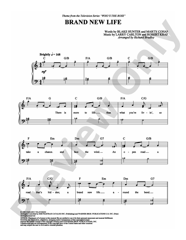 Brand New Life: Easy Piano: Larry Carlton - Digital Sheet Music Download