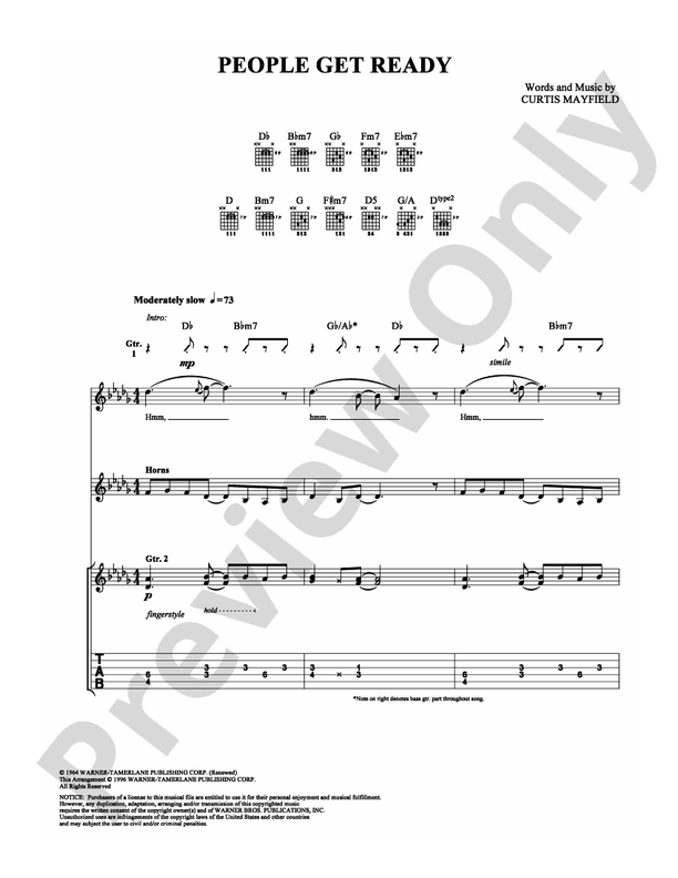 People Get Ready: Guitar TAB: Curtis Mayfield - Digital Sheet Music ...
