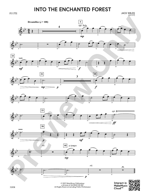 Into the Enchanted Forest: Flute: Flute Part - Digital Sheet Music Download