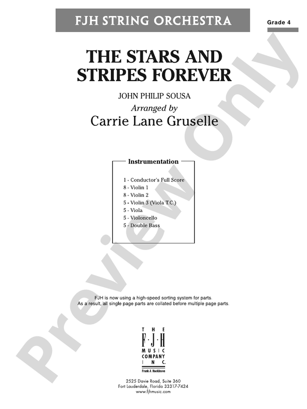 The Stars and Stripes Forever: Score: String Orchestra Score: John ...