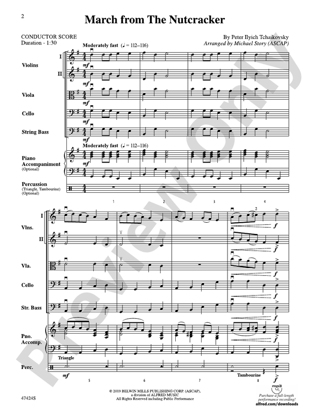 March from The Nutcracker: Score: String Orchestra Score - Digital ...