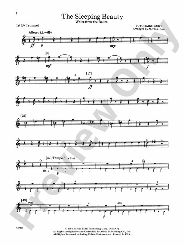 Sleeping Beauty (Waltz from the Ballet): 1st B-flat Trumpet: 1st B-flat ...