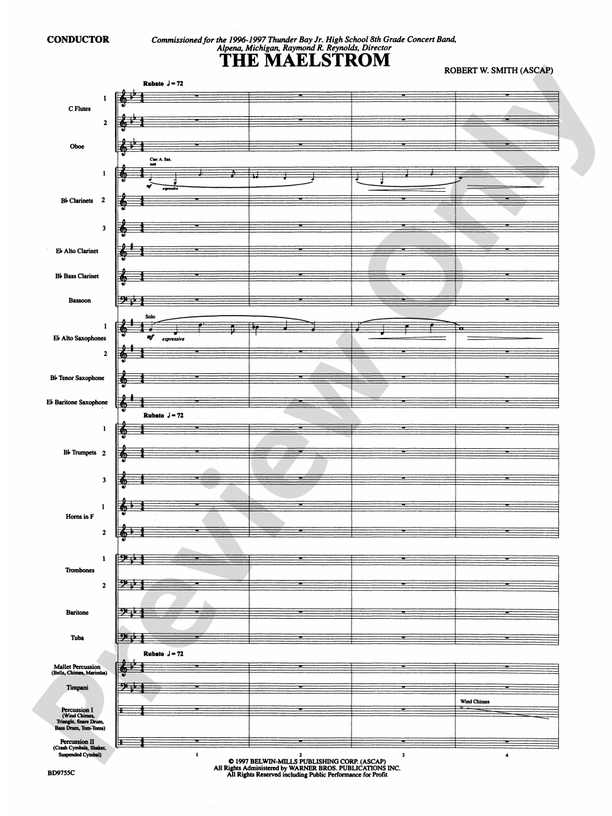 The Maelstrom: Score: Concert Band Score - Digital Sheet Music Download