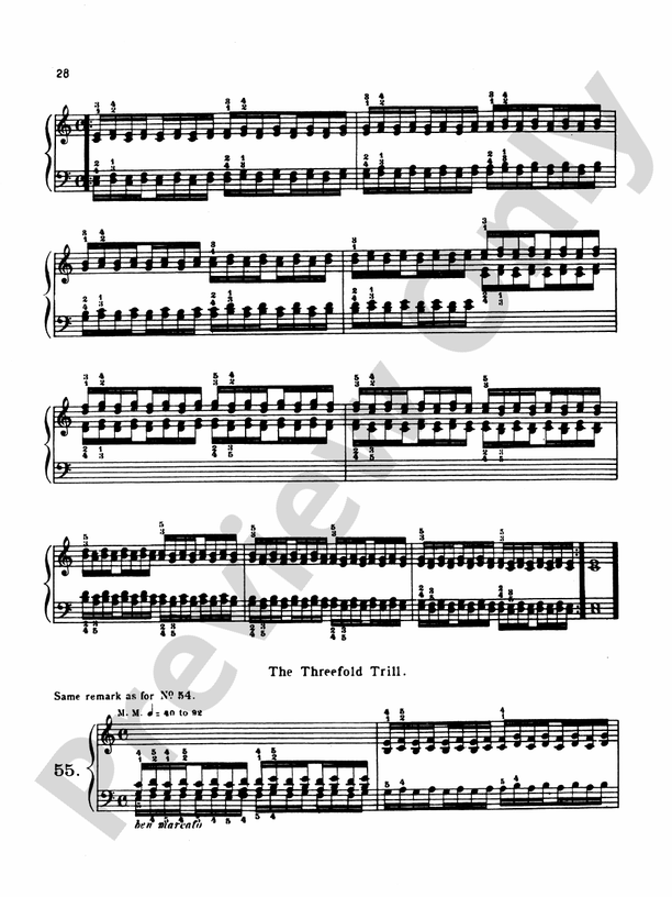 Hanon: The Virtuoso Pianist (Volume III): No. 55 Part - Digital Sheet Music Download