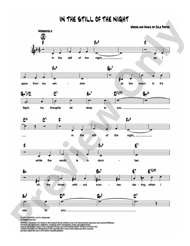 In the Still of the Night: Lead Sheet: Cole Porter - Digital Sheet ...