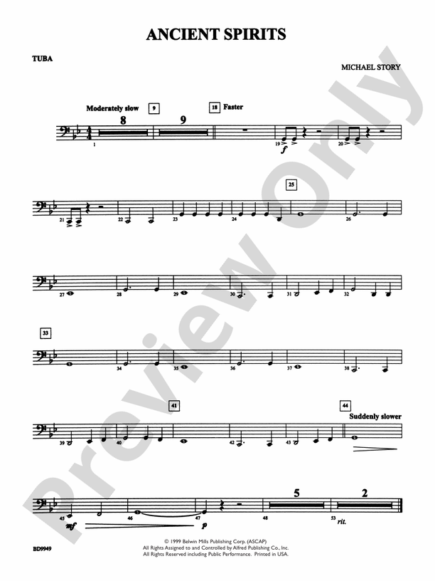 Ancient Spirits: Tuba: Tuba Part - Digital Sheet Music Download