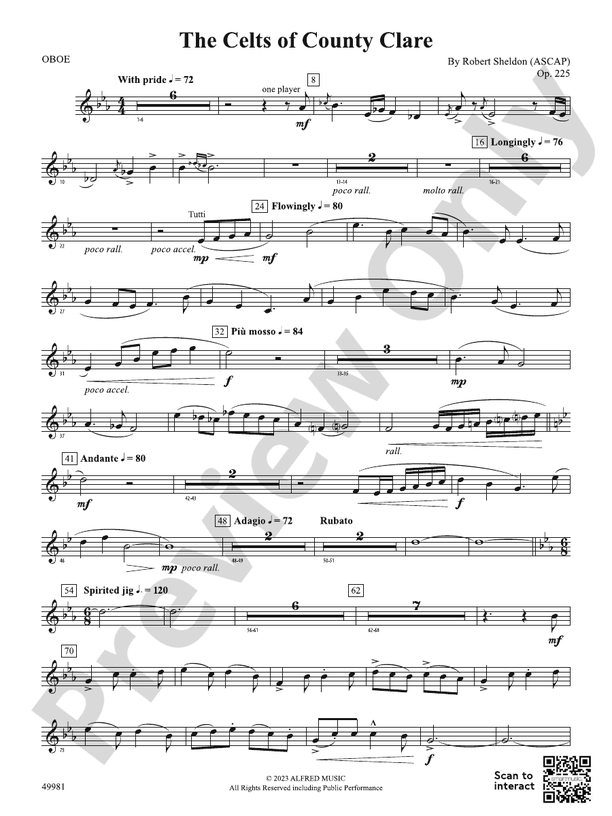 The Celts of County Clare: Oboe: Oboe Part - Digital Sheet Music Download