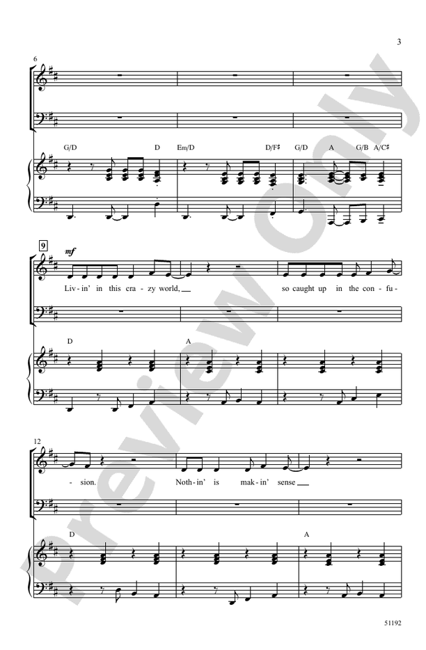 Give a Little Love: SATB Choral Octavo: Diane Warren - Digital Sheet ...