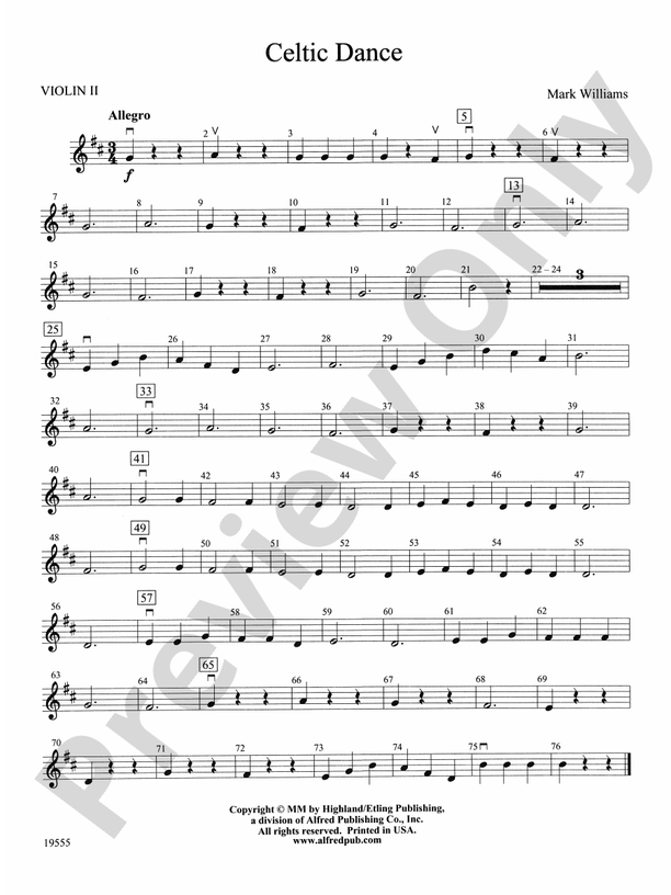 Celtic Dance: 2nd Violin: 2nd Violin Part - Digital Sheet Music Download