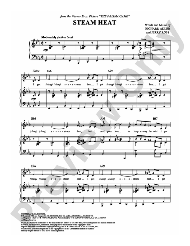 Steam Heat: Piano/Vocal/Chords: Jerry Ross - Digital Sheet Music Download