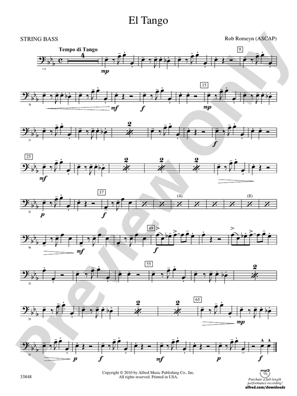 El Tango: (wp) String Bass: (wp) String Bass World Part - Digital Sheet Music Download