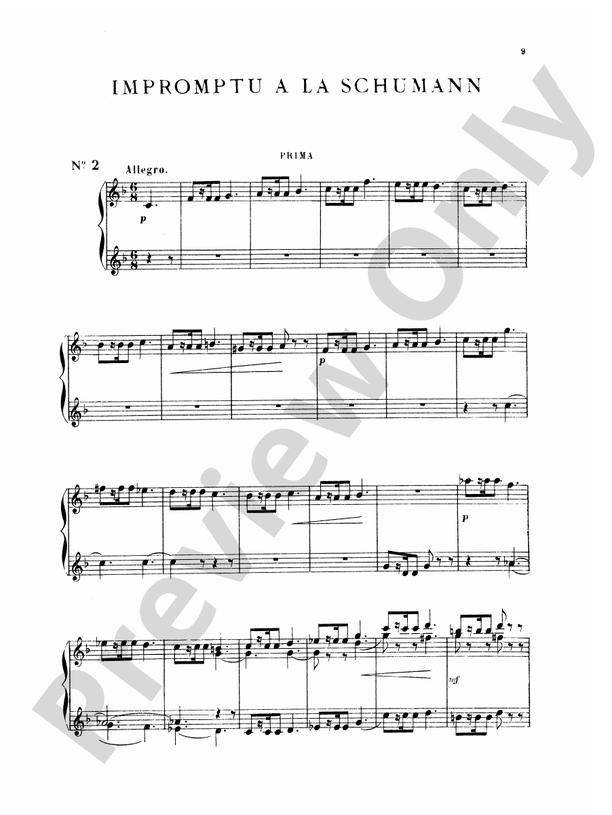 Cui: Suite Miniature: Impromptu a la Schumann Part - Digital Sheet Music Download