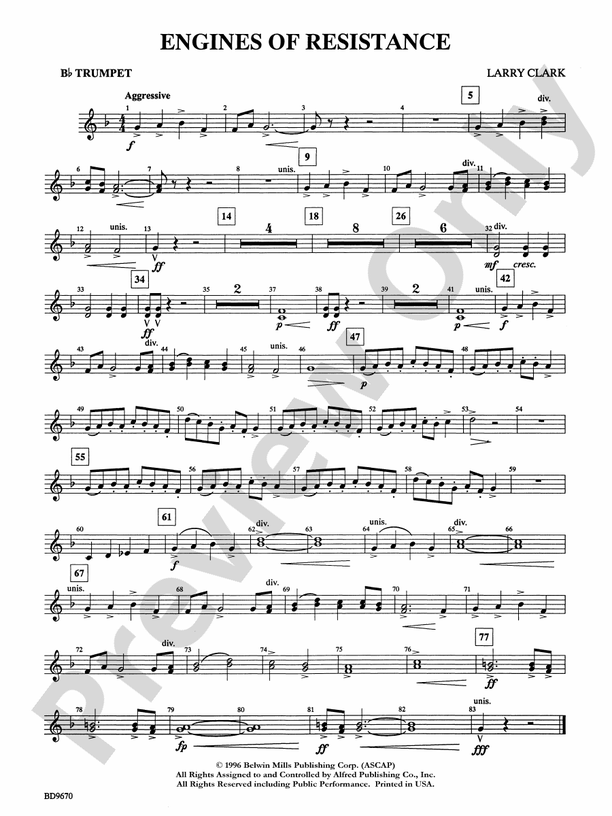 Engines of Resistance: 1st B-flat Trumpet: 1st B-flat Trumpet Part ...