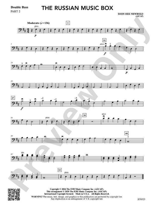 The Russian Music Box: Part 2 String Bass: Part 2 String Bass Part ...