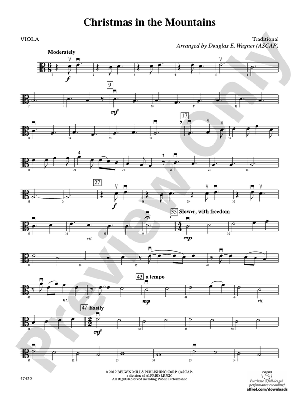 Christmas in the Mountains: Viola: Viola Part - Digital Sheet Music ...