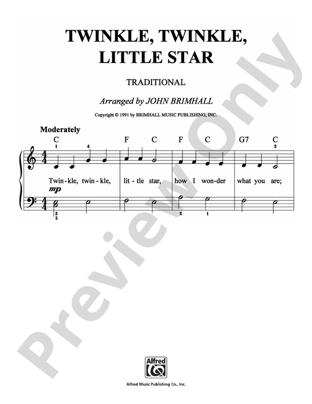 Twinkle, Twinkle, Little Star: Easy Piano: Traditional - Digital Sheet ...